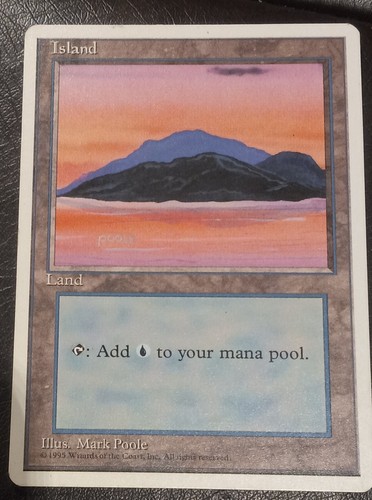 Magic the Gathering 4th Edition Land/ Island 1995 Mark Poole (#4) | eBay