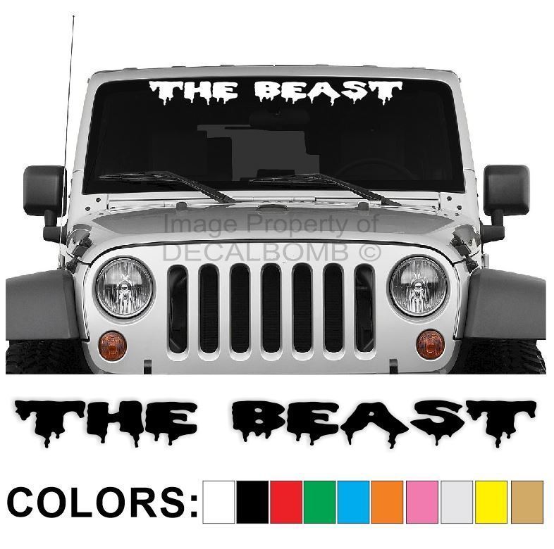 The Beast Windshield Decal Sticker -Drip1- Turbo Truck Lift Mud Car ...