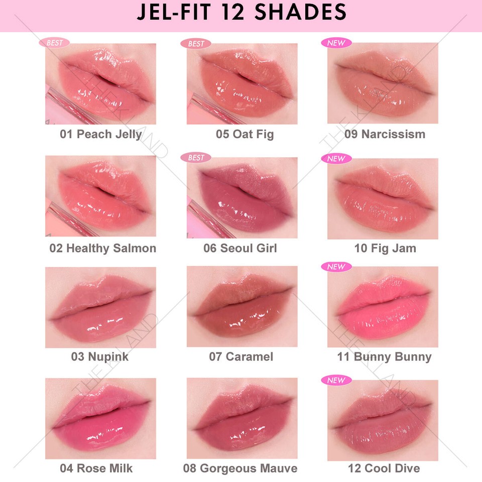 AMUSE Jel-Fit Tint 3.8g, 12 Shades / Glow & Moisture, Volume of lips ...