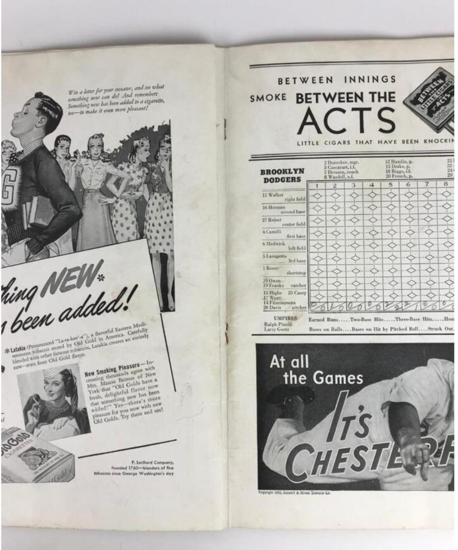 1941 World Series Program Baseball Booklet NY Yankees Vs Brooklyn ...