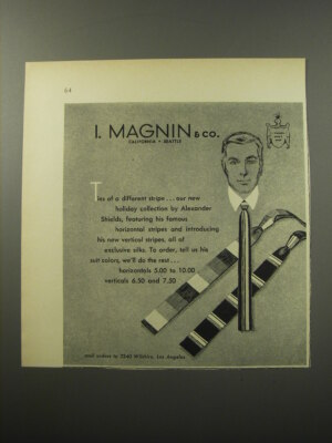 1955 I. Magnin Ties by Alexander Shields Ad - Ties of a different ...