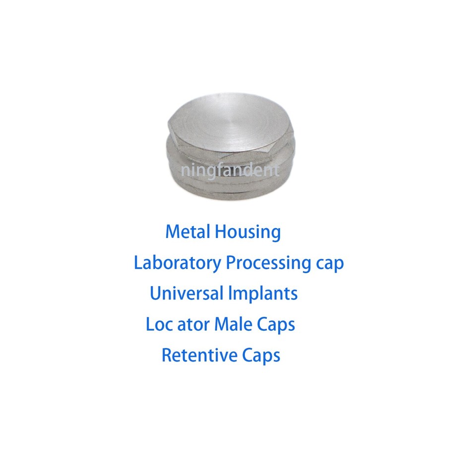 10Pcs Dental Metal Housing Cap Click For Overdenture Locator Abutment ...
