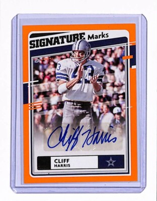 2020 Panini Donruss Signature Marks CLIFF HARRIS Auto Dallas Cowboys ...
