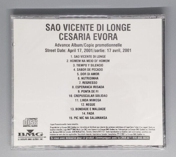 Cesaria Evora – São Vicente Di Longe (2001, CD) | eBay