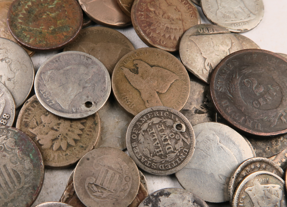 (3) 1790's-1890's Random Odd Denomination Type US Coin Lot~ Low Grade ...