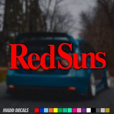 Red Suns Decal Sticker Initial D RedSuns Anime JDM | eBay