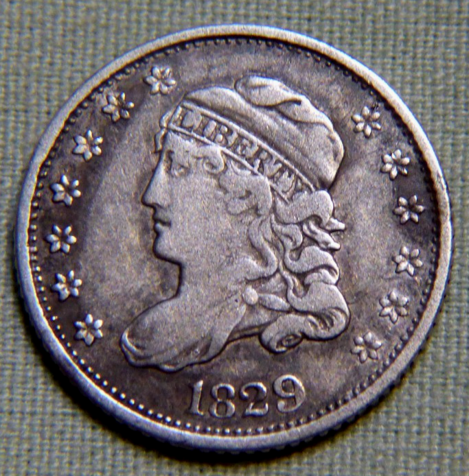 1829 Silver Capped Bust Half Dime United States Coin EF Choice Details ...