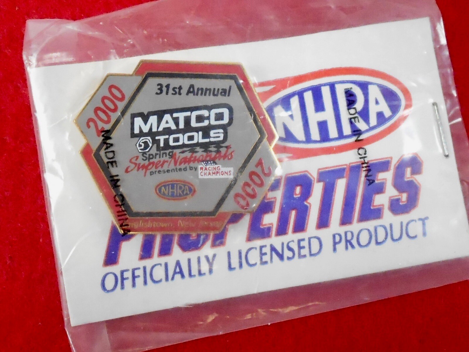 VINTAGE 2000 NHRA ENGLISHTOWN MATCO TOOLS OFFICAL EVENT HAT PIN | eBay