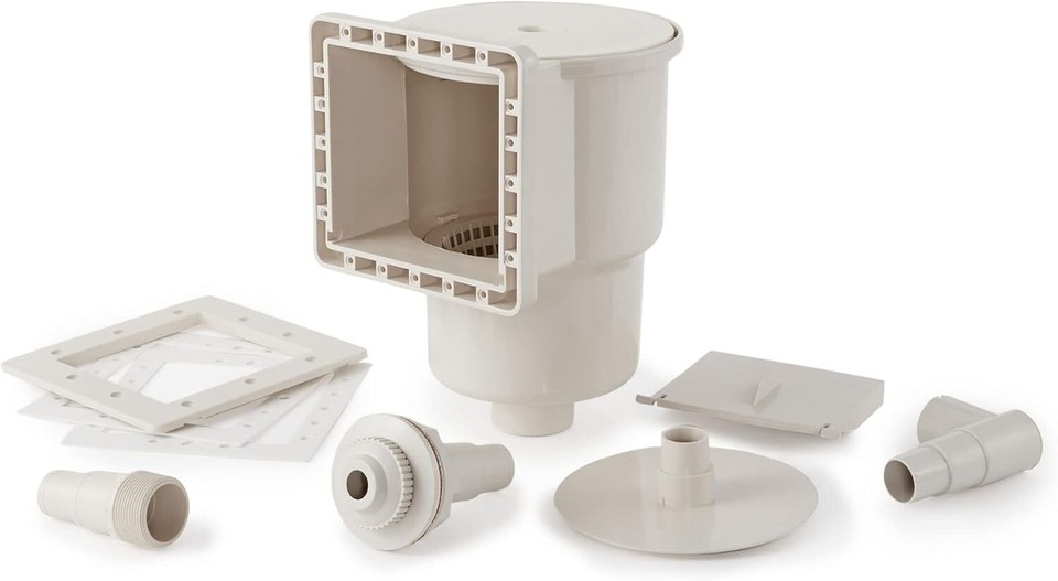 HYDROTOOLS Standard Thru-Wall above Ground Pool Skimmer Kit ABS ...