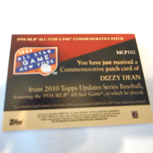 2010 Topps - Manufactured Commemorative Patch Dizzy Dean #MCP102 for ...