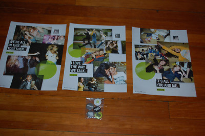 Microsoft Kin Smartphone Promotional Promo Stickers and Buttons-Verizon ...