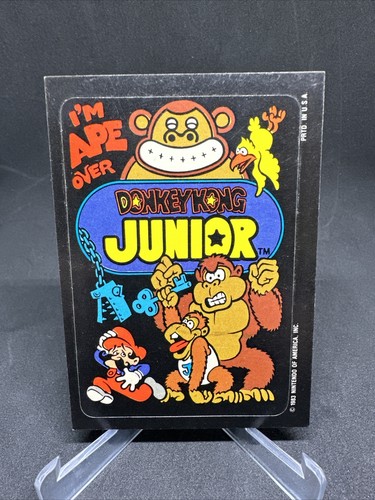 1983 Topps Nintendo Donkey Kong Junior Sticker Tips Card IM Ape Over ...