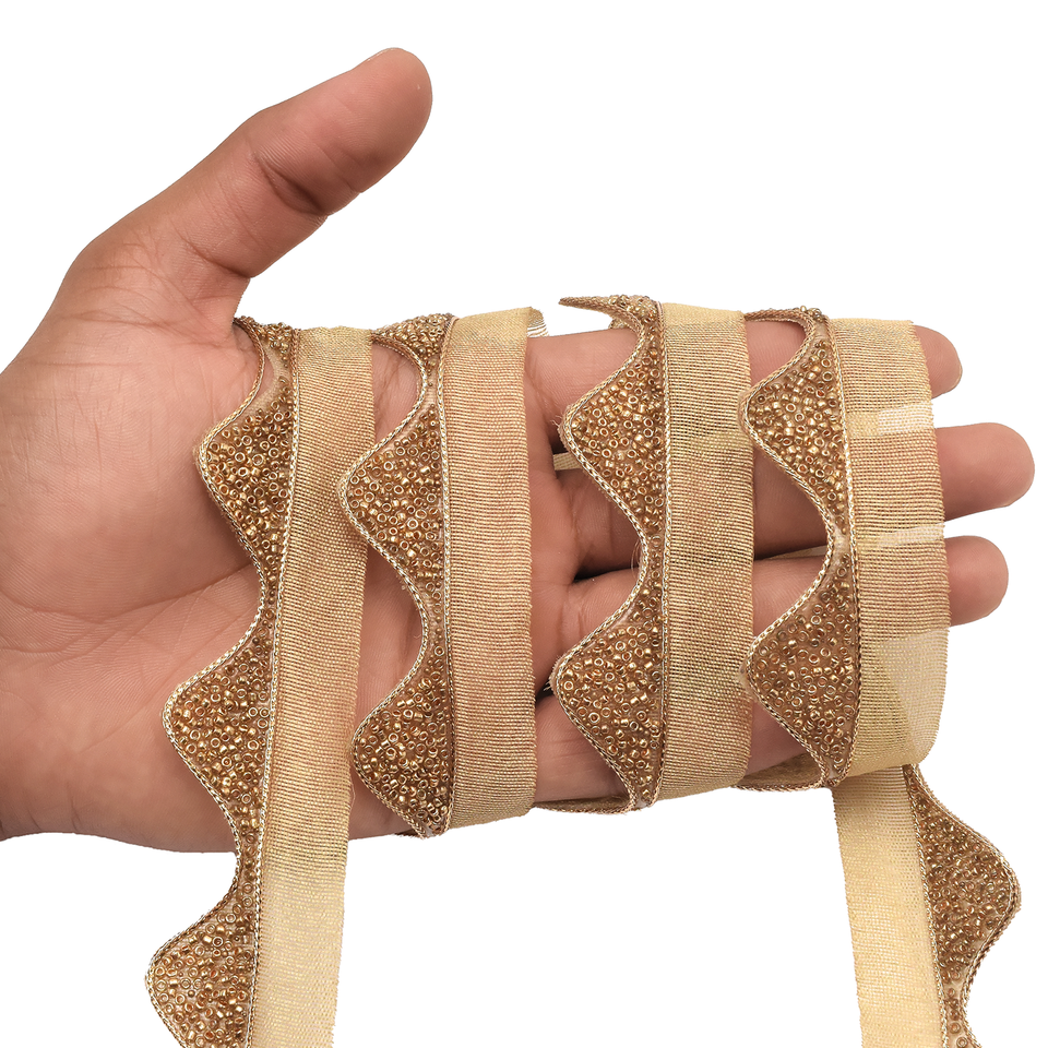 Scallop Edge Lace Trim for Craft Fashion Upholstery Sequin lace Sewing ...