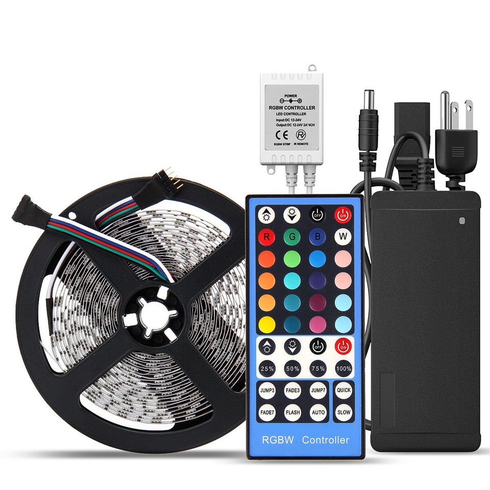 5M 5050 SMD RGB+White RGBW/RGBWW 60LEDs/M LED Strip Light / Remote ...