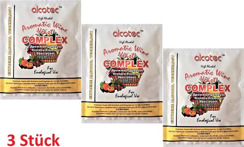 3 X Weinhefe Alcotec Aromatic Wine Complex Turbohefe Alkohol Gärhefe Wein TOP! | eBay.de