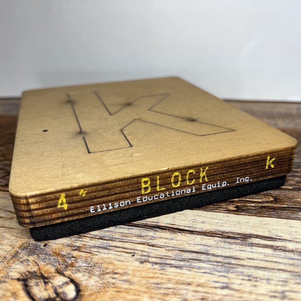 Ellison Die Cuts Educational 4” Wood 5” x 6” Block Lowercase Letter ...