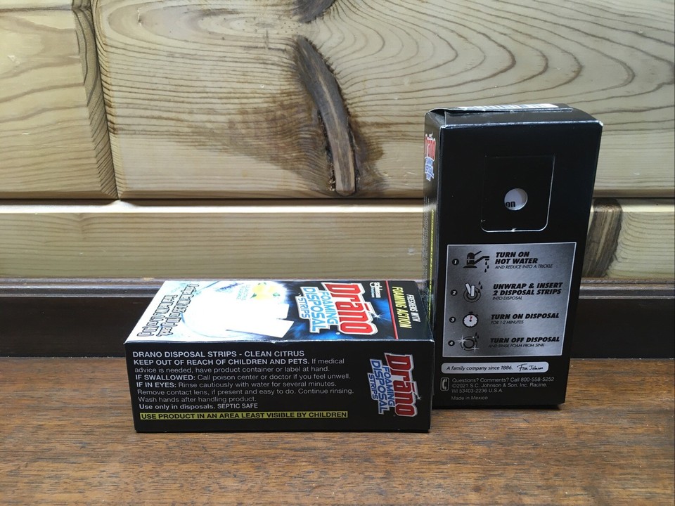 2 DRANO Foaming Disposal Strips 4 Count (8 Total) Clean Citrus ...