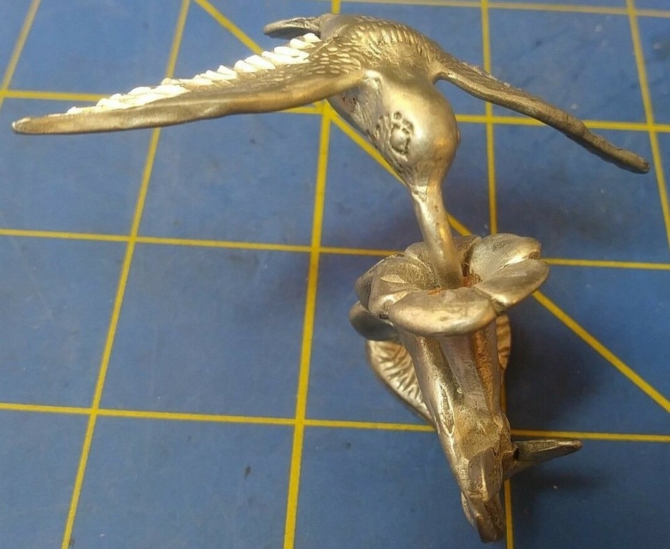 Pewter Hummingbird With Flower Figurine B. Kay | eBay