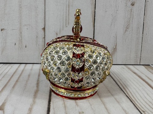 The Museum Store Trinket Box Royal Crown, Enamel Painted ...