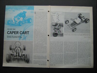 1961 "Caper Cart" Hot Rod magazine twin-engine Go-Kart test--orig 3 ...