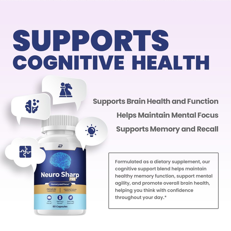 (2 Pack) Neuro Sharp Supplement Capsules – NeuroSharp All Natural ...