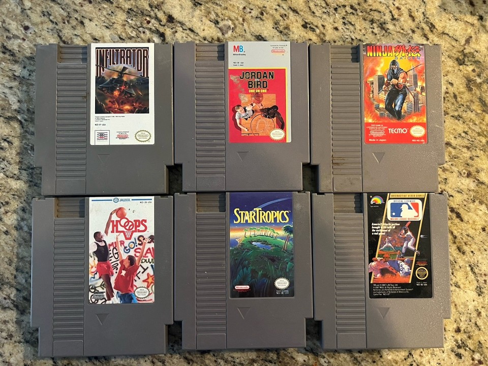 Nintendo NES Gray Console, With Controller and 12 Games | eBay