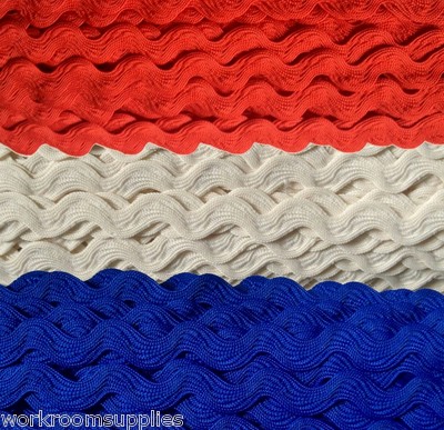 2 METERS - 9mm RIC RAC Trimming Braid Zig Zag Ribbon RIK RAK Trim not ...