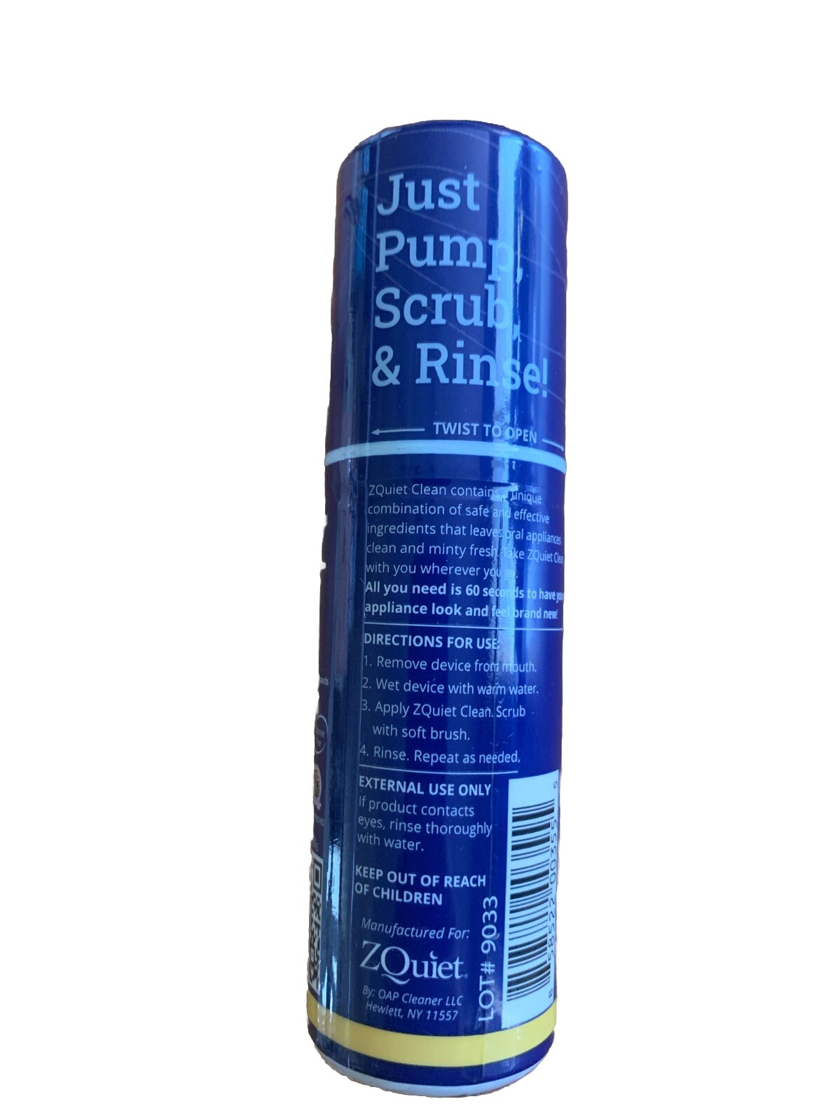 ZQuiet Clean Cleaning Solution for All Oral Appliances Chlorine- Fres ...