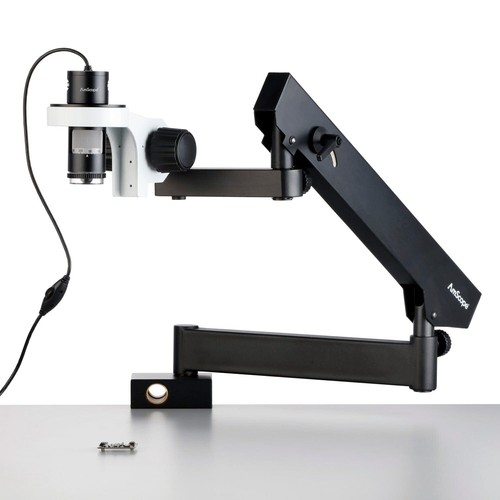 AmScope 10X-280X 8.3MP Handheld USB LED Microscope + Articulating Arm w ...