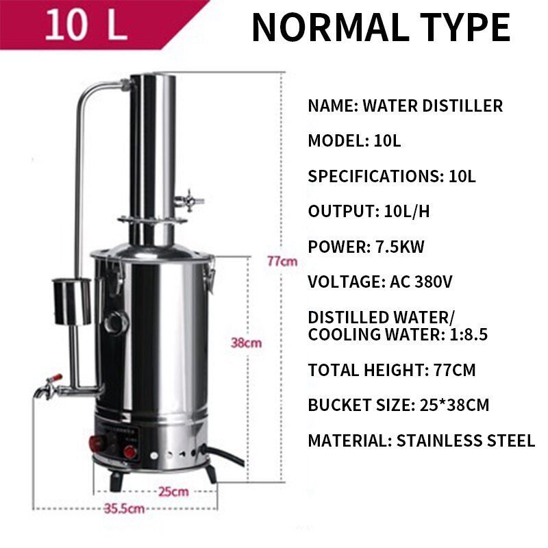 Distillation Water Machine Stainless Steel Electric Distilled Water ...