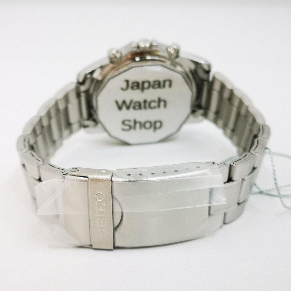 SEIKO SPIRIT SBTQ071 Blue Silver Chronograph Men's Watch New in Box | eBay