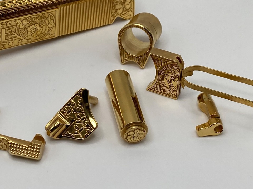 Deep laser engraved 1911 government slide and accent kit 24k gold ...