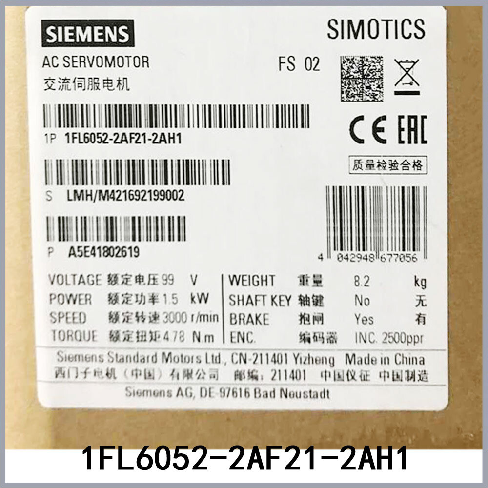 Siemens 1PC Brand new 1FL6052-2AF21-2AH1 Programmable Controller MODULE ...