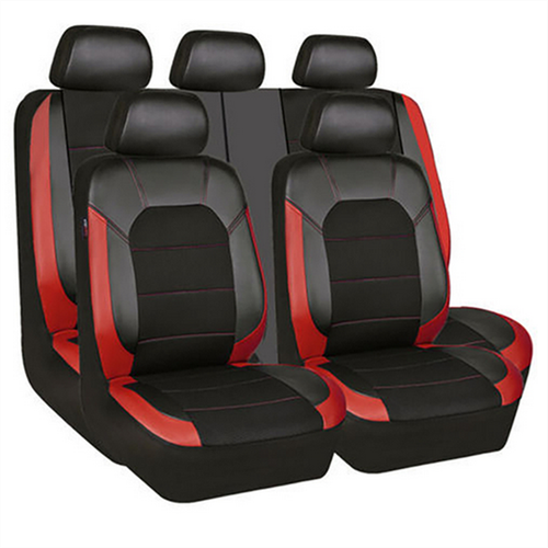 9Pcs Car Full Set Seat Covers PU Leather Front Rear Cushion Protector ...