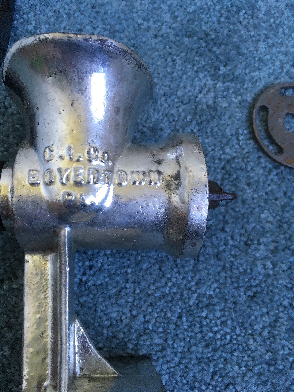 Vintage Meat Grinder with Cutters Keystone 10 Boyertown USA 3 BLADES | eBay