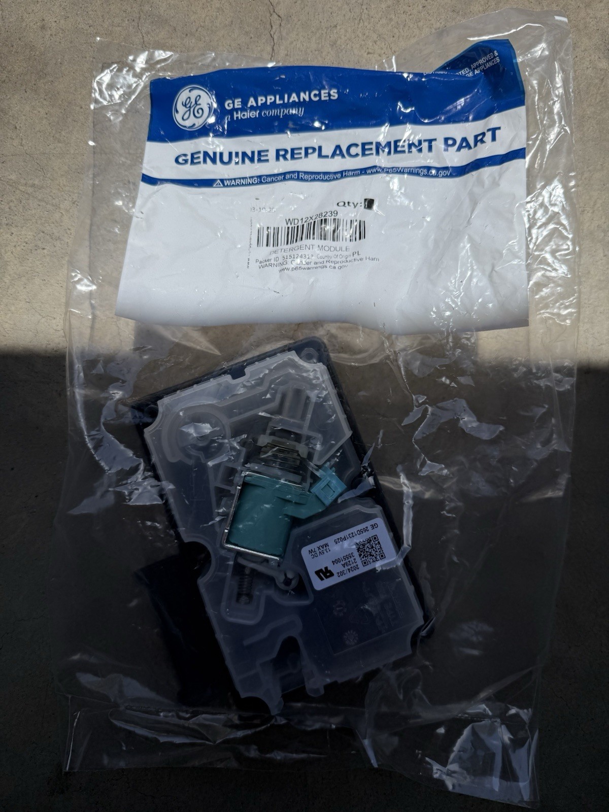 WD12X28239 GE DISHWASHER DETERGENT MODULE OEM new original | eBay