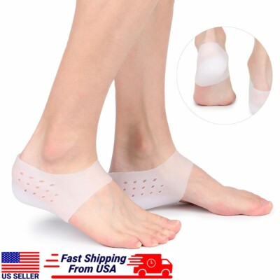 Unisex Invisible Height Lifting Increase Socks Heel Pads Silicone ...