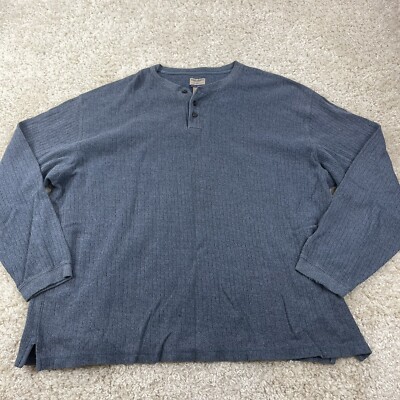 high sierra mens size XXL long sleeve shirt blue quarter button up | eBay