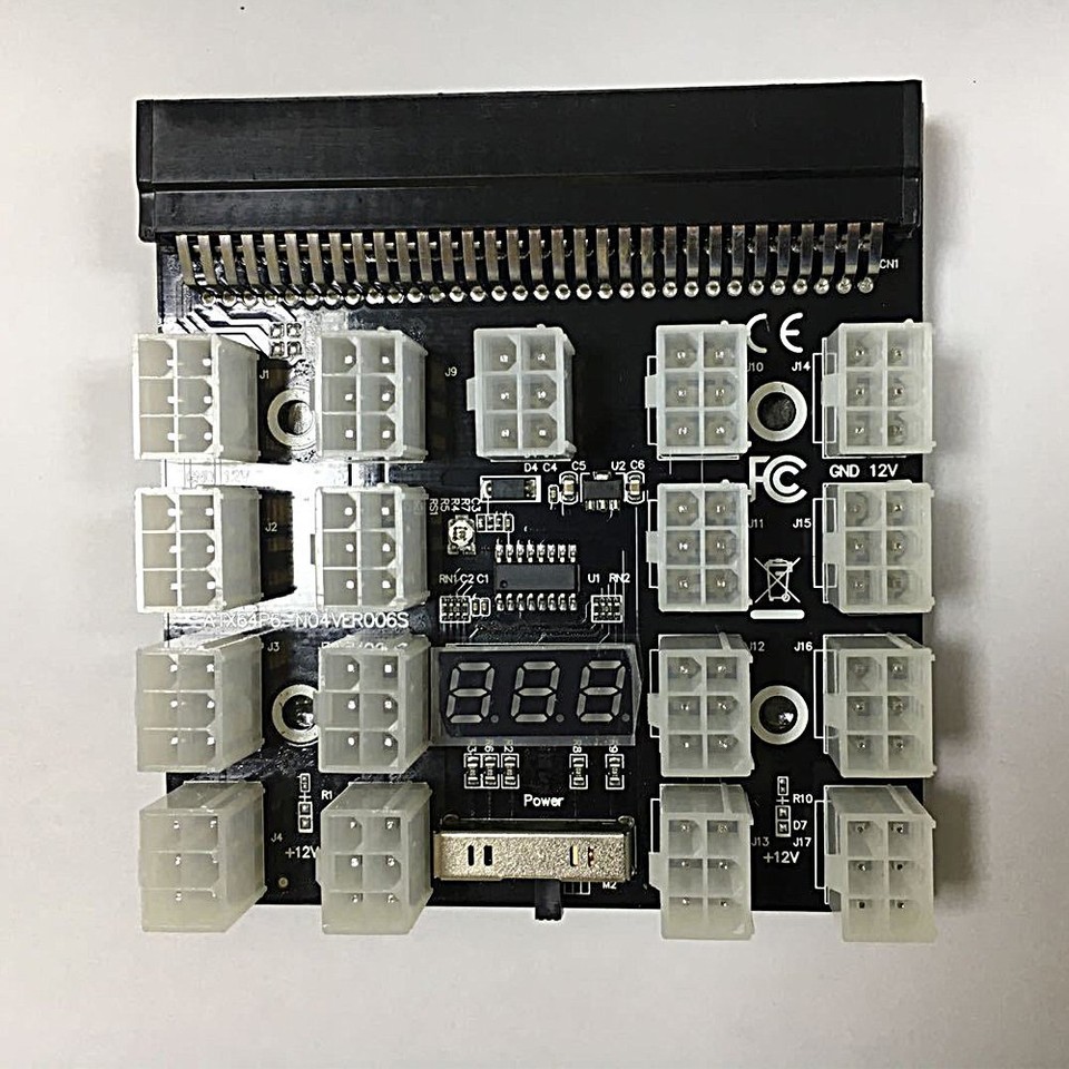 PCI-E 17x 6Pin Power Supply Breakout Board Adapter for HP Server PSU ...