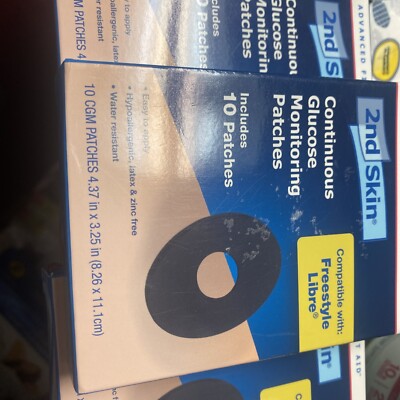 3 x 2nd Skin Continuous Glucose Monitoring Patch 10 Pack Advanced First ...