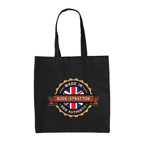 Made In BUDE-STRATTON - Canvas Tote Bag - Town City Village Born Love ...