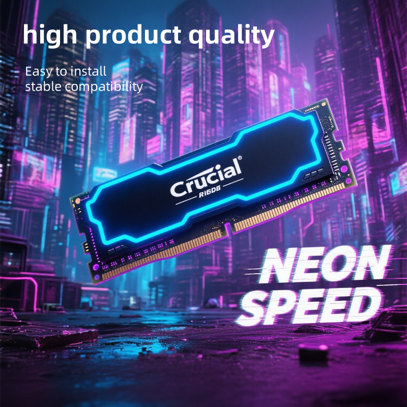 Original Crucial DDR5 16GB 4800MHz 288pin Desktop RAM Fast for Gaming ...