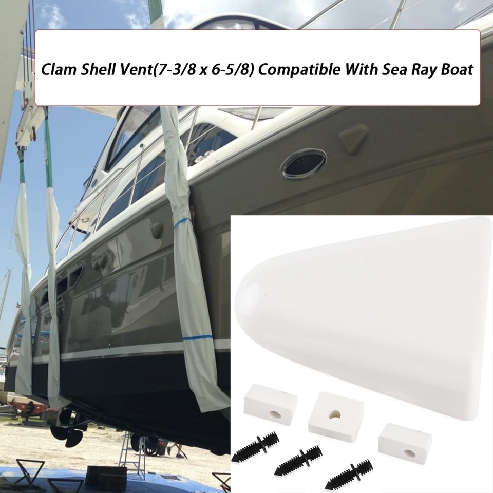 957175 Clam Shell Vent(7-3/8 x 6-5/8) Compatible with Sea Ray Boat ...