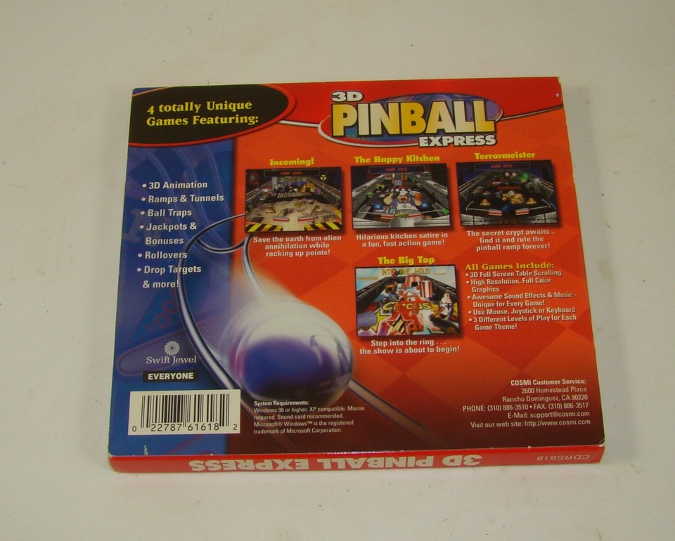 3D Pinball Express PC CD ROM Swift Jewel Software | eBay
