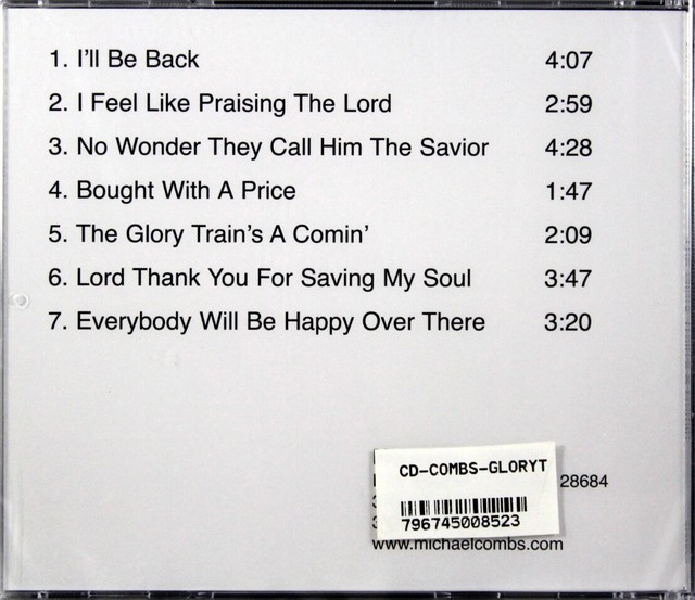 Michael Combs The Glory Train’s a Comin’ CD Christian Southern Gospel ...