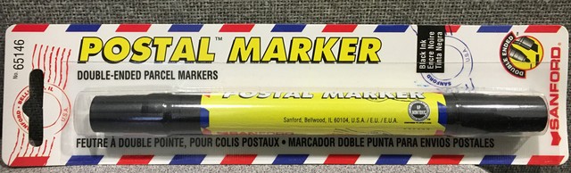 RARE Permanent Black Sanford Double Ended Postal Parcel Marker #65146 ...