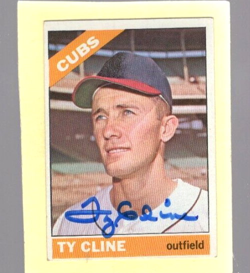 Autographed Ty Cline Topps 1966 Cubs | eBay