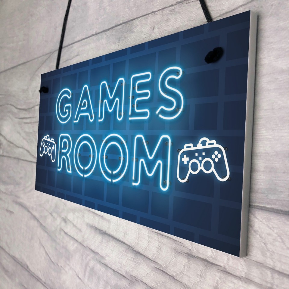 Gamer Gift Gaming Sign Man Cave Boys Bedroom Decor Boys Bedroom Sign ...