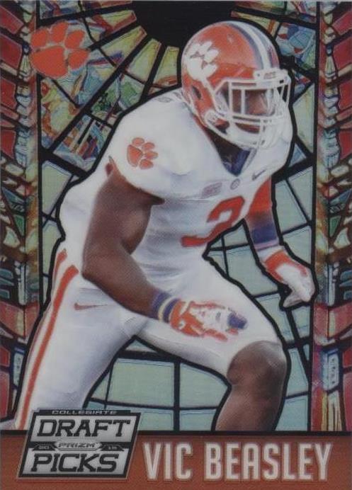 2015 Panini Prizm Collegiate Draft Picks - Stained Glass Vic Beasley ...