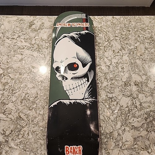 New Baker Skateboard Andrew Reynolds Reaper Teal Blue Deck 8.25” Cliver ...